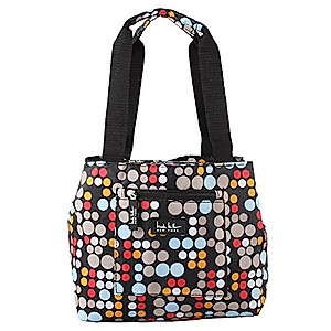 Nicole Miller Insulated Lunch Bag Tote –Open Cooler Ice Bag Lunch Box for Food with Drink Bottle Holder for Women, Men, Picnic, Boating, Beach, Fishing & Work(Bangles Red)