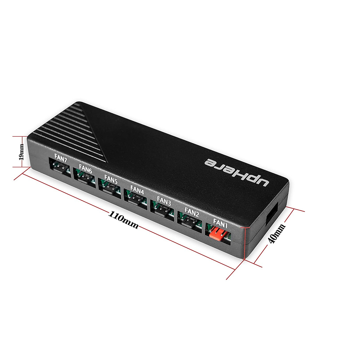 novonest 1-to-7 PWM ​4PIN SATA PWM Fan Hub/Splitter for CPU Cooler Case Cooling Fan 4-Pin & 3-Pin Fans Cooling,FH07