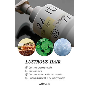 URBANAND Bubble Shampoo | Hair Breakage Repair & Scalp Care Cleansing Shampoo | Korean Beauty Hair Care Dry Scalp Shampoo w/Green Propolis & Cica Complex for Hair Shine & Scalp Revival (16.9oz)