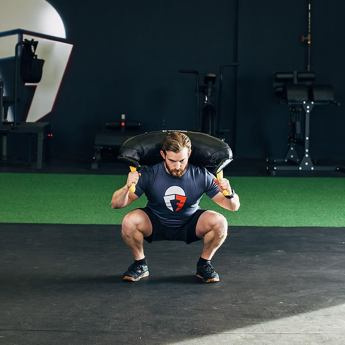 Titan Fitness 50 LB Functional Training Swing Bag, PU Material Bulgarian Power Sand Bag, Multiple Grips for Squats, Lunges, Throws, and More