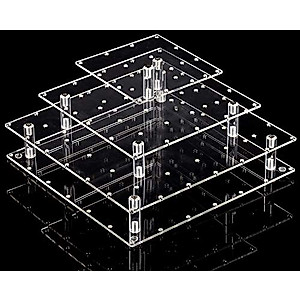 YestBuy Cake Pop Display Stand, 56 Hole Cake Pop Holder, 3 Tiered Lollipop Holder for Weddings, Birthday Parties, Anniversaries Gift, Halloween, Christmas Candy Decorative (Clear)