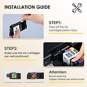 802XL Ink Cartridges Remanufactured 802XL Ink Cartridge Combo Pack Replacement for Epson 802 Ink Cartridges for WF-4720 WF-4730 WF-4734 WF-4740 EC-4040 EC-4030 EC-4020 (Black,Cyan,Magenta,Yellow) 4P