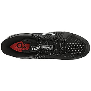 Under Armour Men's Leadoff Mid Rubber Molded Baseball Cleat, (001) Black/Black/White, 13