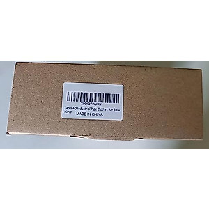 FANHAO Industrial Pipe Clothes Rack, Heavy Duty Rustic Detachable Wall Mounted Clothing Rack Black Iron Garment Bar, Multi-purpose Hanging Rod for Closet Storage, 2 Pack