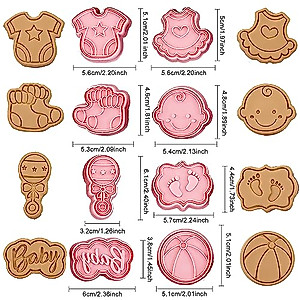 Baby Shower Cookie Cutters Set, 8 Pcs Baby Cookie Cutter, Mini Baby Cookie Cutters Shapes Baby Shower
