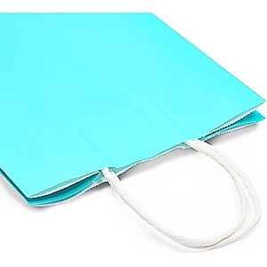 Sparkle and Bash Medium Teal Gift Bags with Handles for Party Favors, Merchandise Bags (36 Pack)
