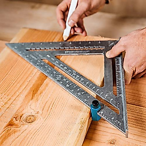 Tall Stair Gauges for Layout Framing Square Attachment Rip Guide Speed Square Jigs Made in USA (Blue)