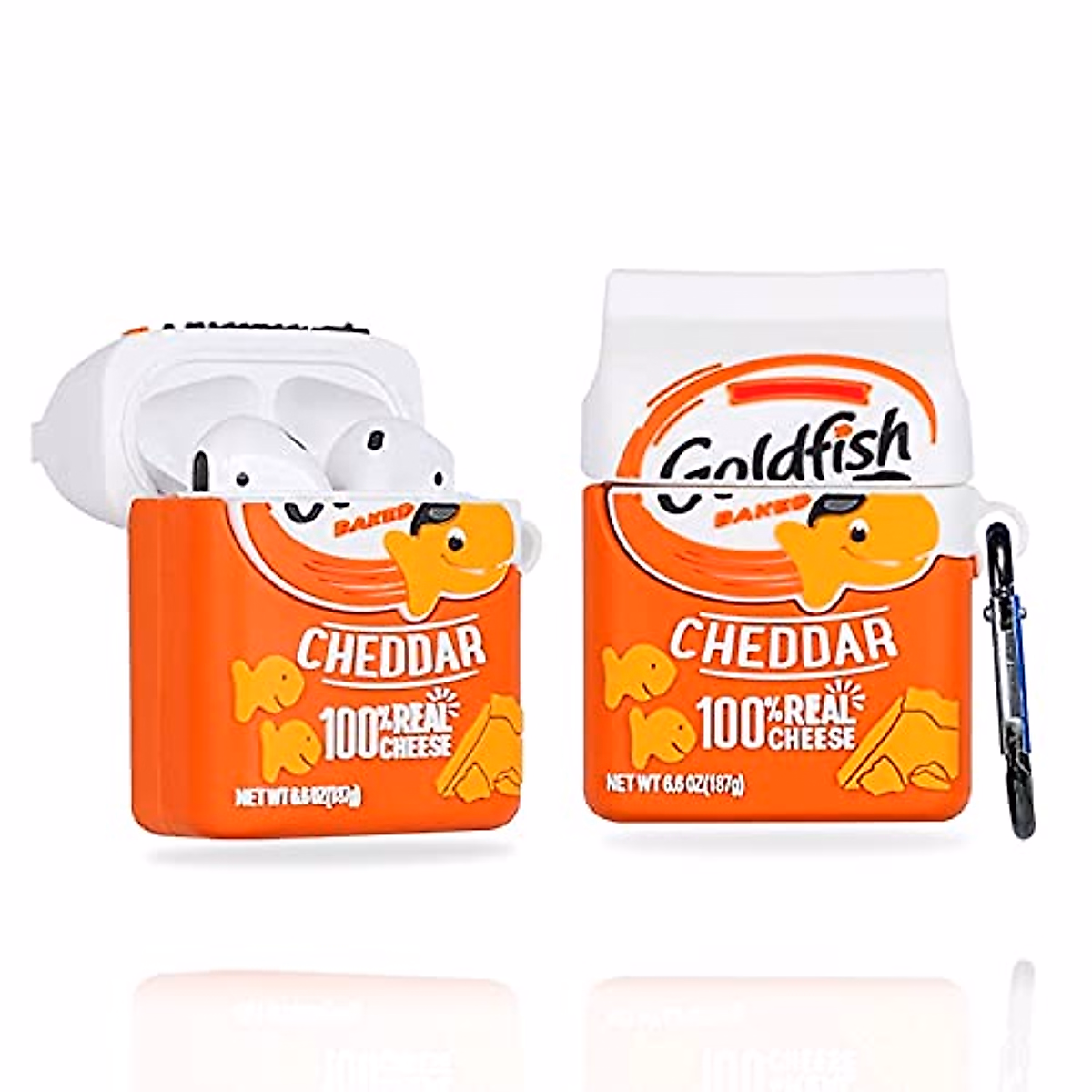 Compatible with Airpods 2&1 Case, 3D Cartoon Silicone Funny Cute Fun Food Shockproof Protective Cases Cover, Skin Shell for Girls Boys Kids Teens Women Men Gifts