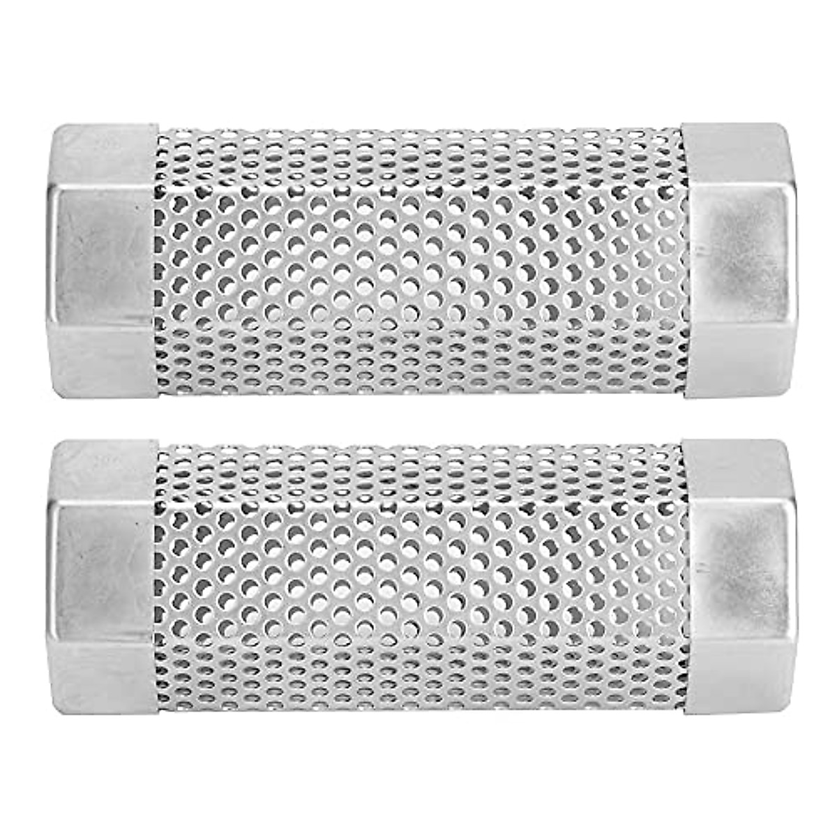 Pellet Smoker Tube, 2Pcs Outdoor Smokers BBQ Grill Smoker Tube Mesh Tube Pellets Smoke Box 6in Stainless Steel Barbecue Accessory for Electric Gas Charcoal