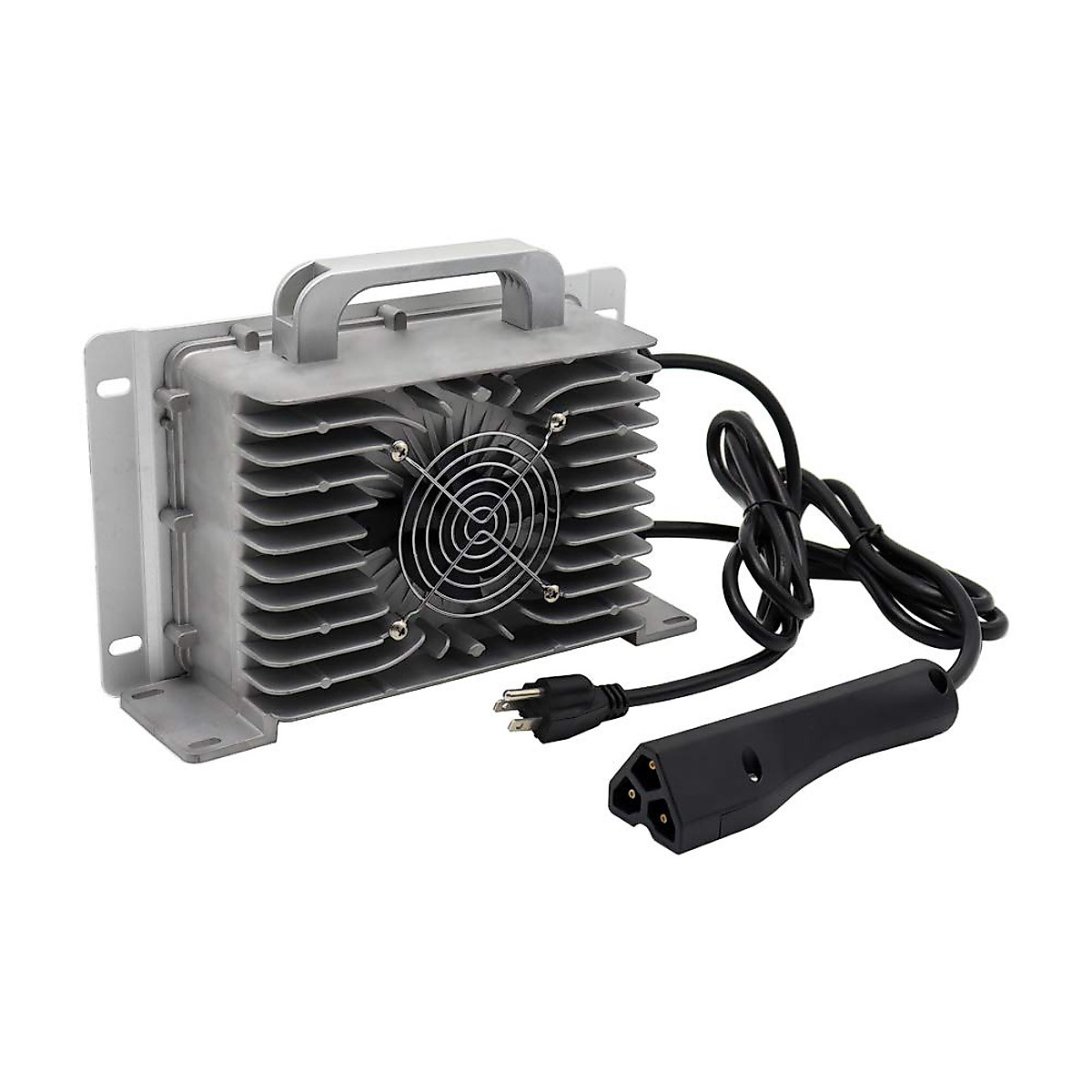 Abakoo 48V 15A Golf Cart Battery Charger for 48 Volt Ez-Go EZgo RXV/TXT with RXV Plug 3 Prong Connector, Waterproof IP68, Doesn't Fit OBC