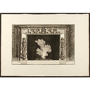 [Plate of an neo-Classical fireplace, from"Diverse maniere d'adornare i cammini ed ogni altra parte degli edifizi".