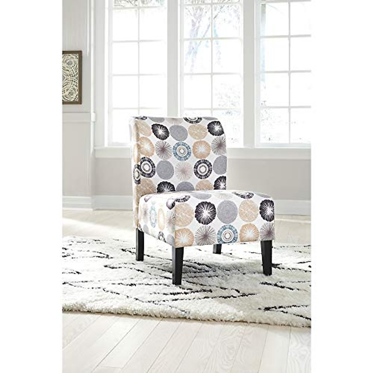 Signature Design by Ashley - Triptis Accent Chair - Casual - Tan/Gray - Geometric Circles