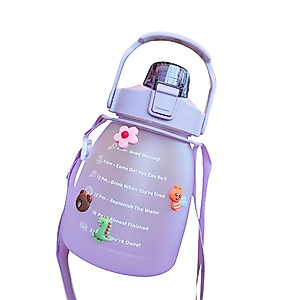 BTSEURY Leakproof Bottles With Straw Fashion Water Bottles Creative Water Bottles With Straws Popular Water Bottles Cute Water Bottles Portable Water Bottles For Boys Girls School Travel