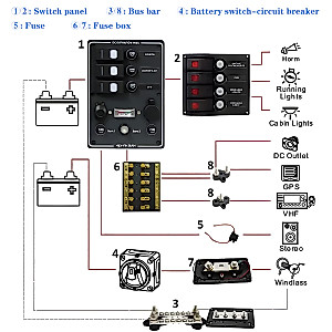 BELOMI 2PCS Battery Junction Block, 5/16" Insulated Power and Ground Battery Junction Post, M8 Dual Studs Power Distribution Block Terminal Post Bus Bar Accessories for Auto Car Marine Boat