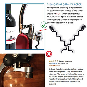 Best 5 Pack Replacement Corkscrew Spiral/Worm for KAYCROWN and BestUtensils Wine Opener