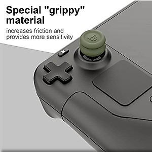 Skull & Co. Skin, CQC and FPS Thumb Grips Joystick Cap Analog Stick Cover for Steam Deck and ROG Ally- Black, Set of 6