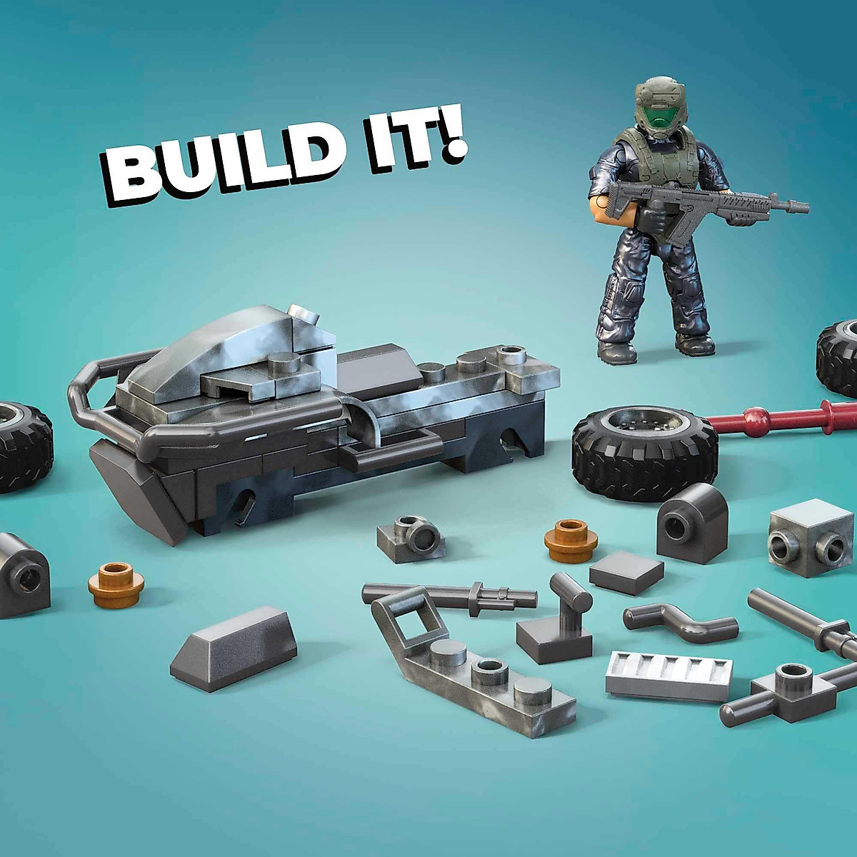 MEGA Halo UNSC Gungoose Gambit Attack Vehicle Halo Infinite Construction Set, Building Toys for Boys