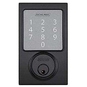 SCHLAGE Sense Smart Deadbolt With Century Trim (Matte Black)