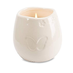Pavilion Gift Company Light Your Way Memorial 19179 in Memory of Mother Ceramic Soy Wax Candle, White, 8 oz