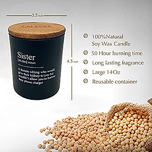 LaLeena Candle Gifts for Sisters, Friends and Family - Large Scented Soy Candle - Luxury Candles for Home - Birthday Gifts for Friends, Sisters and Family (Lavender, 14 oz)