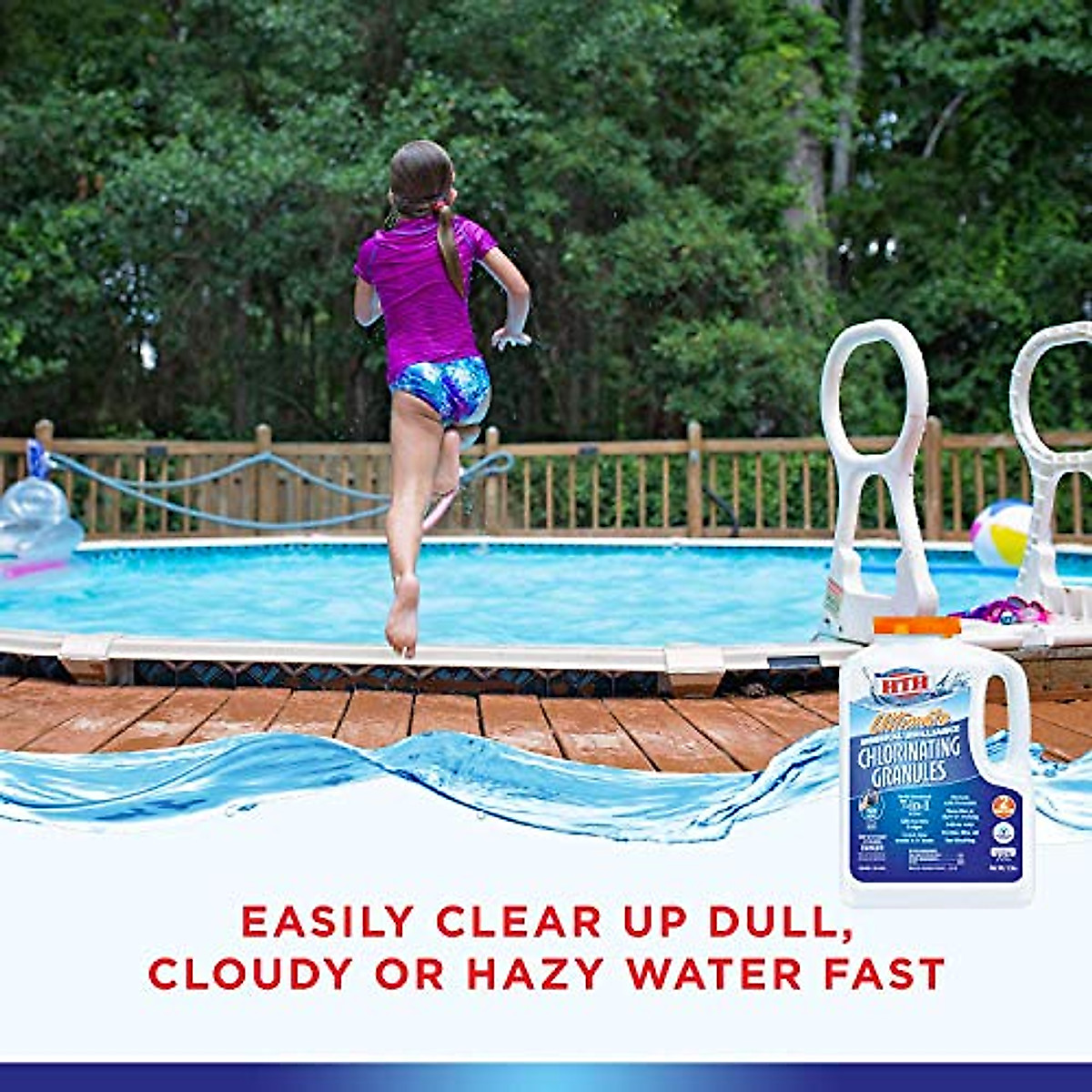 HTH 22007 Ultimate Mineral Brilliance Chlorinating Granules for Swimming Pools, 5 lbs