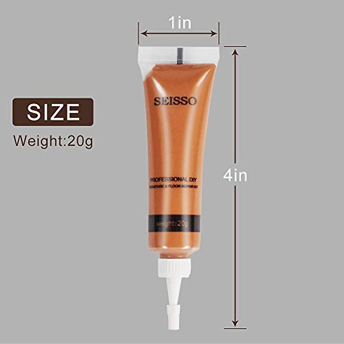 SEISSO Wood Repair Kit Wood Touch up Paint Restore Any Wood Furniture Wood Stain, 12 Colors Cover Surface Scratch for Wooden Floor Table, Filler Furniture Paint Oak, Cabinet, Door, Veneer, Walnut,
