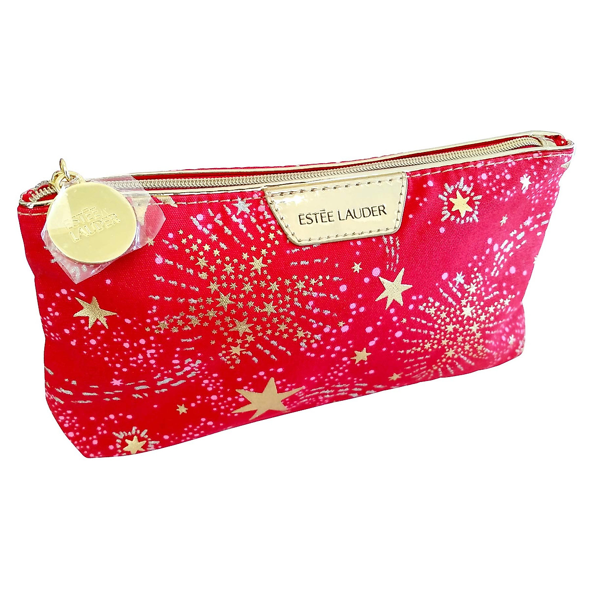 Designer Cosmetics Makeup Travel Bag (Zodiac/Horoscope Red Shooting Stars)