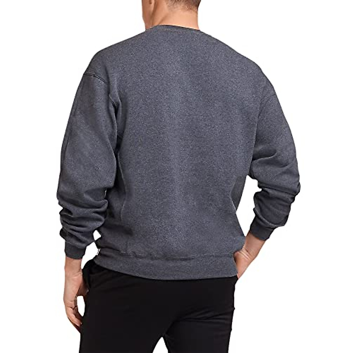 Russell Athletic Men's Dri-Power Fleece Sweatshirt, Black Heather, Large
