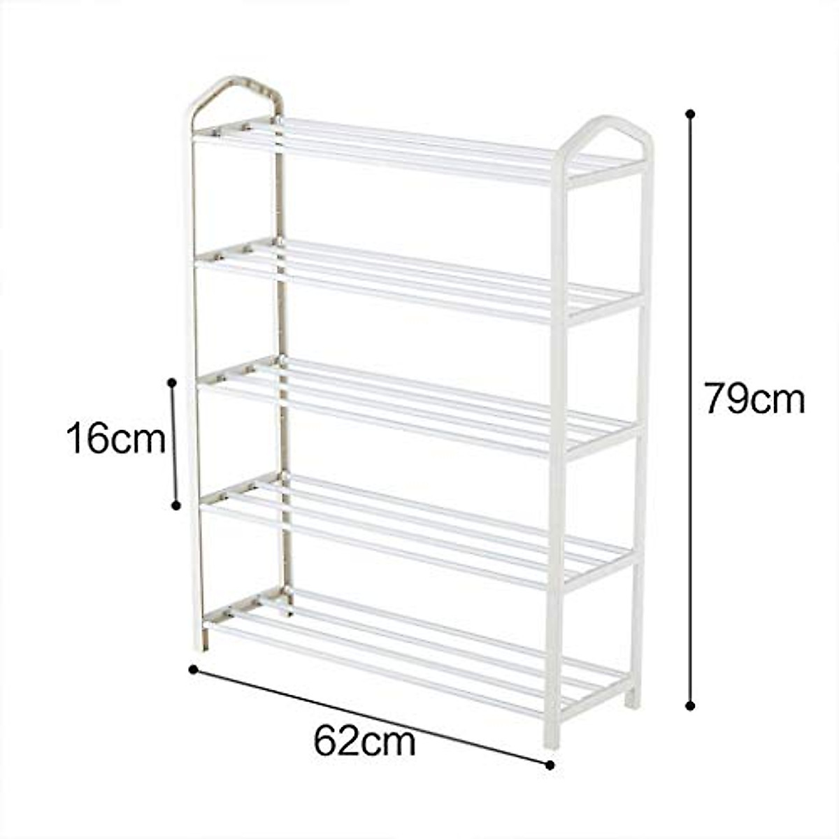 DINGZZ Bedroom Shoe Rack, Multifunctional Metal Rack for Assembling Slippers Home Furniture Cloth Shoes