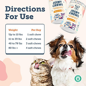 Paw Rangers Joint Chews for Pets 90Ct. - Chondroitin, Glucosamine for Dogs and Cats: Cat and Dog Vitamins: Hip and Joint Support Supplement for Dogs and Cats - Pet Supplies:Cat & Dog Joint Supplement