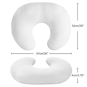 Nursing Pillow Cover Navy for Baby Boys, Breastfeeding Nursing Pillow Slipcovers Super Soft, Navy Star and Nursing Pillows for Breastfeeding and Positioner Breathable, 3D Air Mesh Breastfeeding Pillow