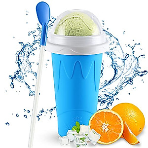 Tgosomt Slushy Cup, Frozen Magic Slushie Maker Cup Squeeze, Cool Fun Stuff Things Gadgets (Blue)