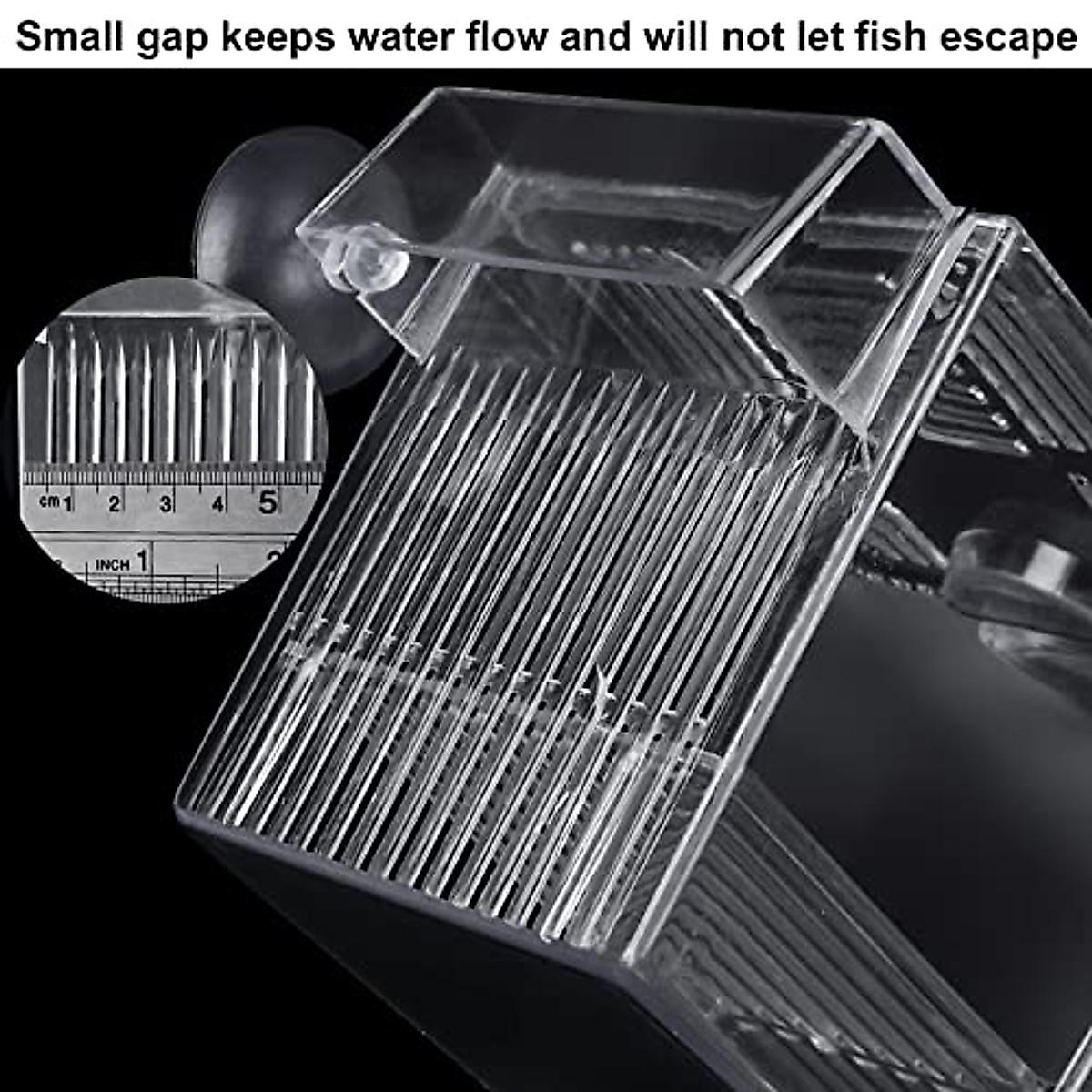 FVIEXE 4PCS Fish Breeder Box for Fish Tank, Acrylic Aquarium Fish Isolation Breeding Box with Suction Cups Acclimation Hatchery Incubator for Baby Fishes Guppy Shrimp Clownfish Betta, Medium Size