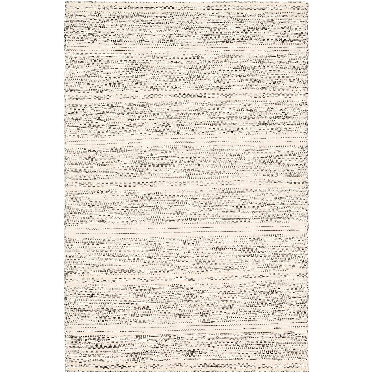 Mark&Day Wool Rugs, 5x7 Marie Global Cream Area Rug, White Black Carpet for Living Room, Bedroom or Kitchen (5' x 7'6")