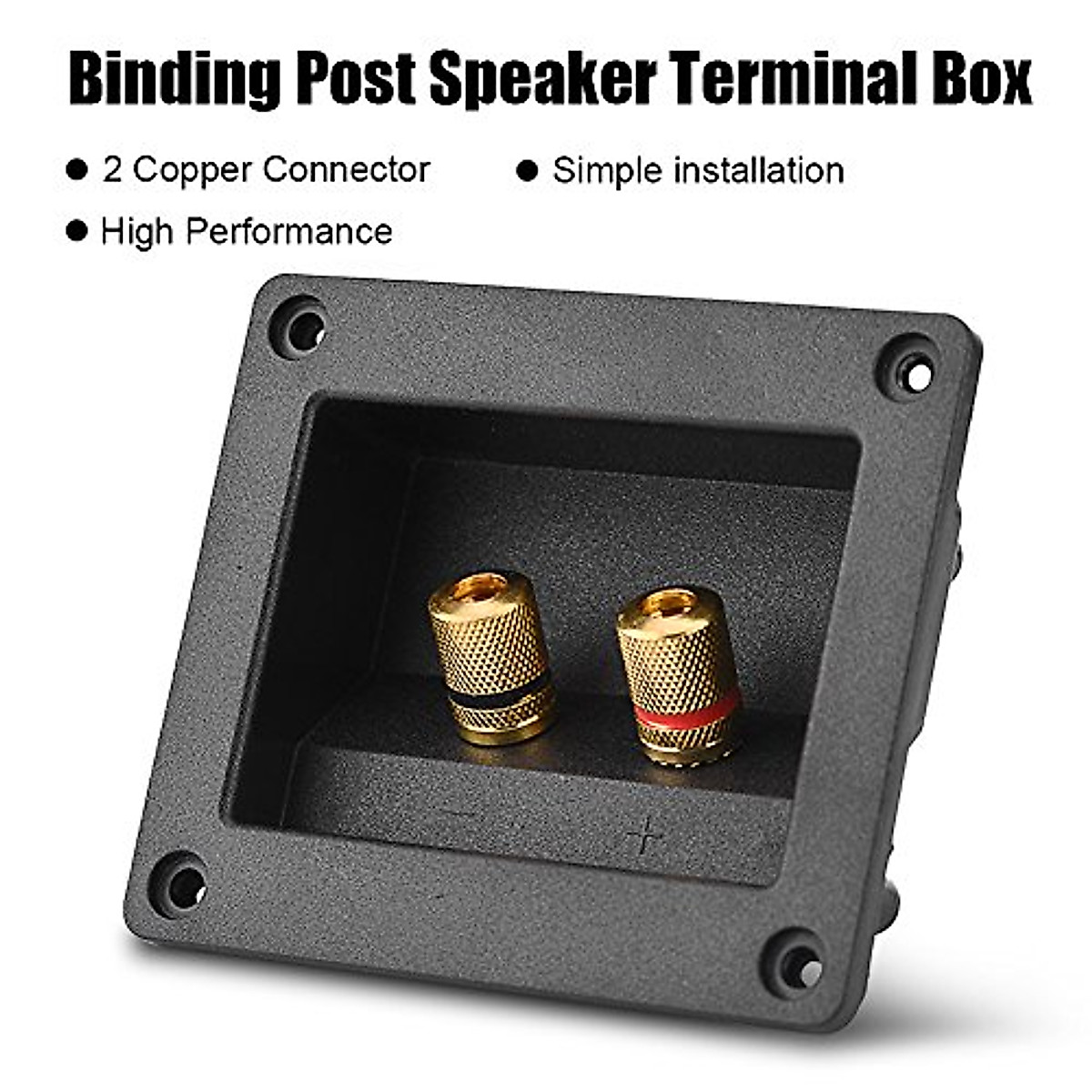 Speaker Terminal Box, DIY 2-Way Speaker Binding Post Terminal Cable Connector Box Subwoofer Plug Acoustic Components