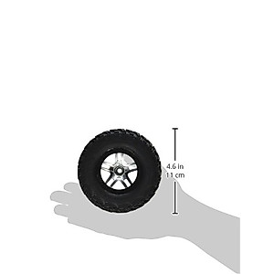 Traxxas 5882 Kumho Tires Pre-Glued on Satin Chrome Split-Spoke SCT Wheels, 2WD Front (pair)