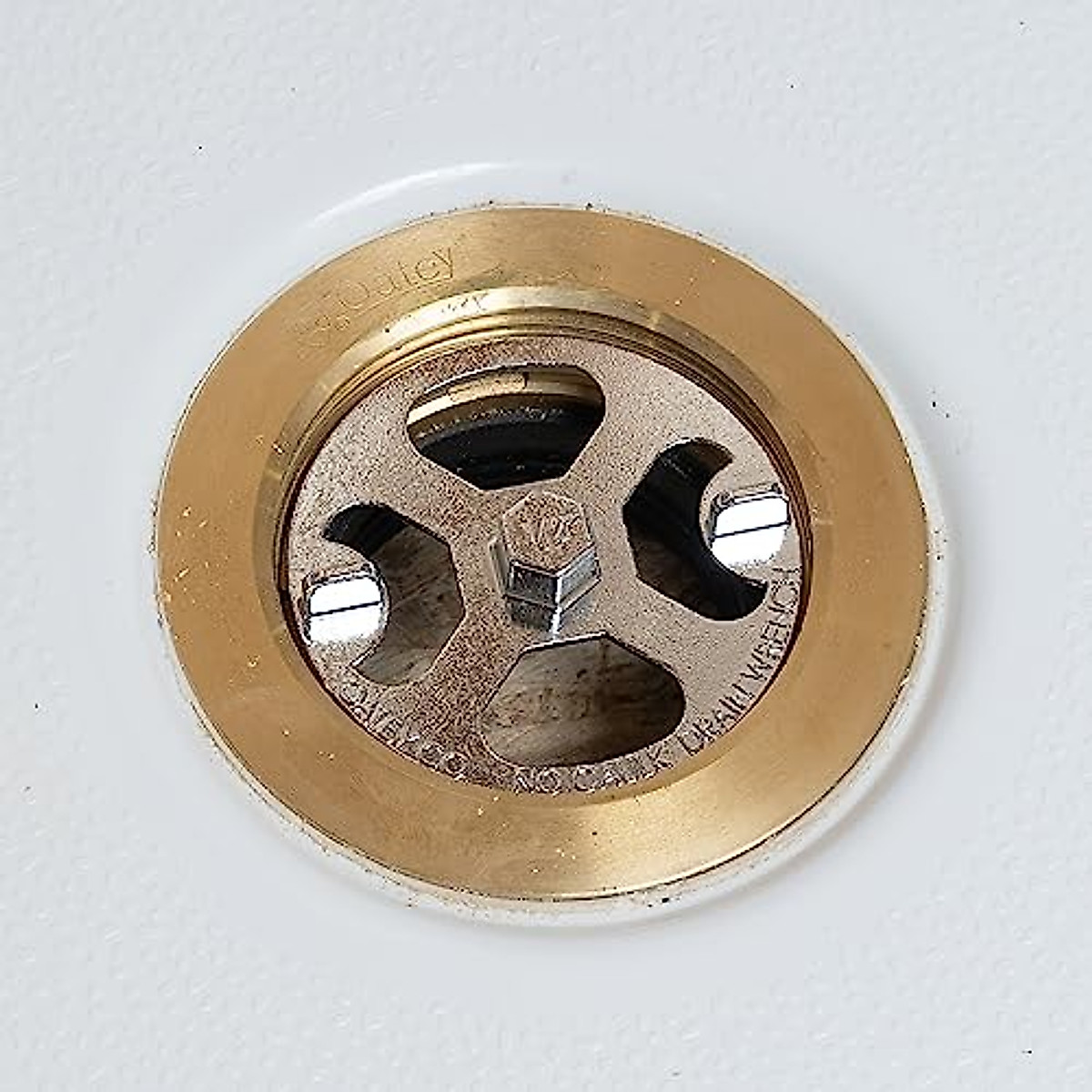 Oatey 42239 Brass and Plastic No-Calk Shower Drain Wrench, Stainless Steel