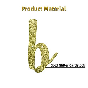 Welcome to Our Beginning Banner for Wedding Welcome Sign, Housewarming Gift, Front Door Decorations, Personalized Housewarming Photo Backdrop (Gold Glitter)