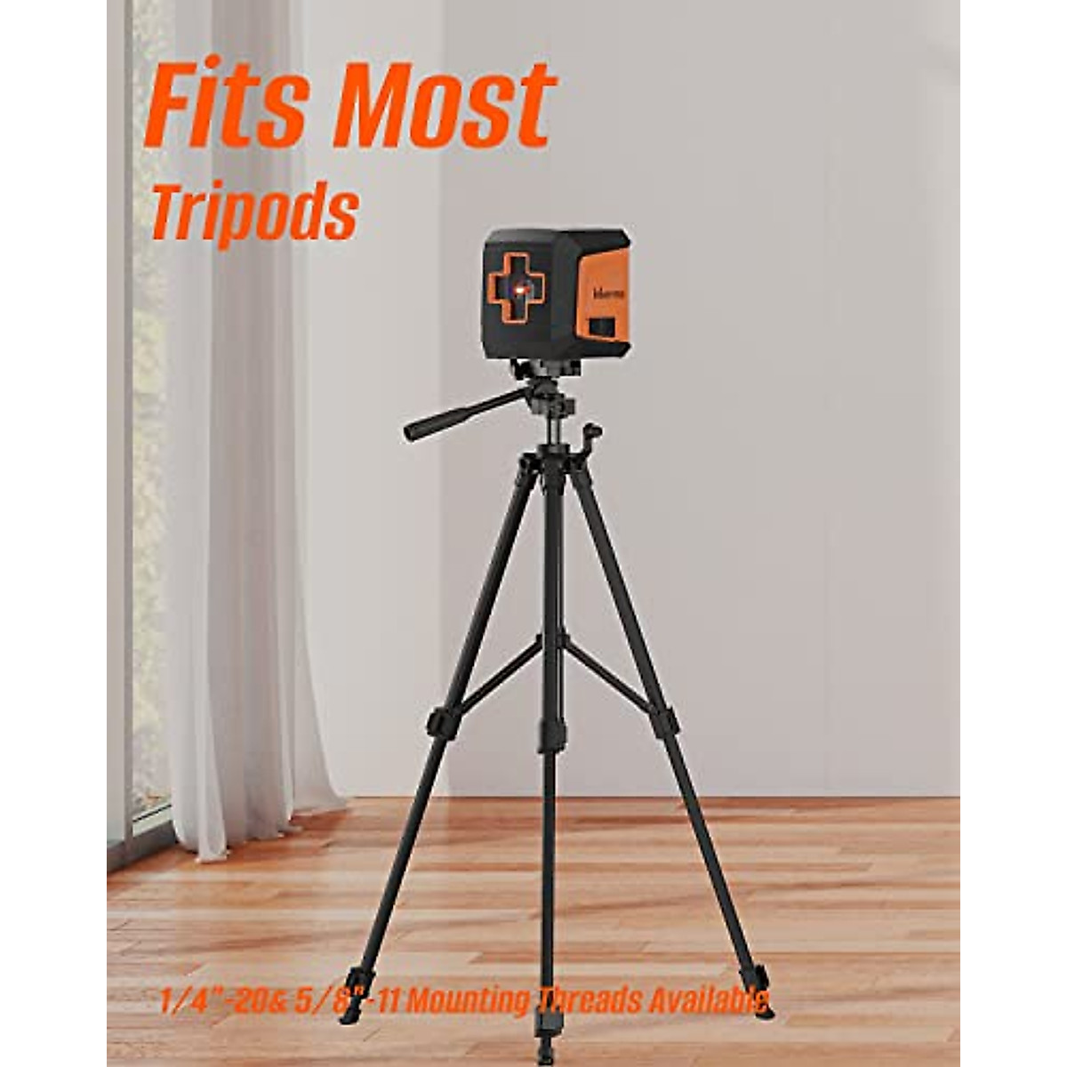 50 ft. Red Self-Leveling Cross Line Laser Level with Mode Lock for Indoor Use - Protective Carrying Pouch & Batteries Included