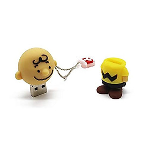 2.0 Charlie Brown 64GB USB External Hard Drive Flash Thumb Drive Storage Device Cute Novelty Memory Stick U Disk Cartoon