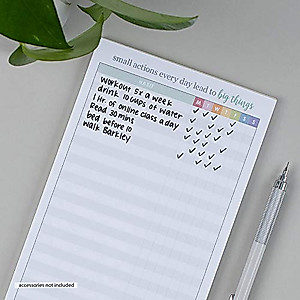 Erin Condren Designer Notepad - Daily Habit Tracker Notepad That Tracks Up to 26 Habits, 7 Days a Week. Portable to Take on Travel to Track Habits. Color Coded Days