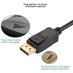 UKYEE DisplayPort to Displayport Cable 6 feet 10-Pack, Display Port(DP) to DP Cord 6ft [1440P@144Hz,V1.2 ]