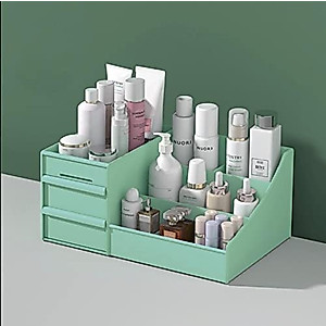 HRTNS Drawer Desktop Skin Care Products Dormitory Storage Organizer Storage Rack Cosmetic Storage Box 26.5 * 16 * 12cm White