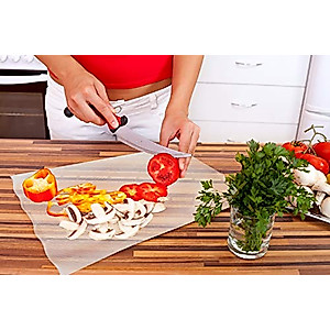 Disposable Plastic Cutting Board For Cooking Prep, Restaurant use, Traveling, Parties, Camping, BBQs Easy To Use Flexible Cutting Board Sheets With Built In Sliding Cutter