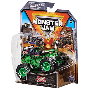 Monster Jam, Official Grave Digger Monster Truck, Die-Cast Vehicle, 1:64 Scale, Kids Toys for Boys Ages 3 and up