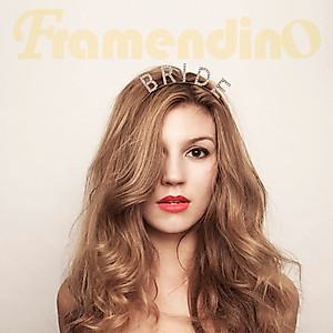 Framendino, Bride Headband Gold Rhinestone Sparkling Crystal Elegant Bridal Crown Bachelorette Headbands for Wedding Party