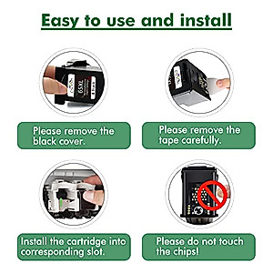 Remanufactured Printer Ink Cartridges for HP Ink 65XL,Black and Color Combo Pack for HP Envy 5052 5055 5010 5012 5020 5030 Deskjet 2600 2622 2652 3722 3755 3752 2635 2636 2655 Amp 120 100 Replacement