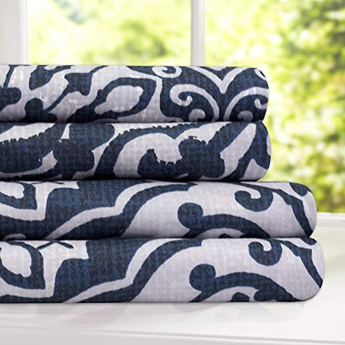 King Size Sheets - Breathable Luxury Bed Sheets with Full Elastic & Secure Corner Straps Built In - 1800 Supreme Collection Extra Soft Deep Pocket Bedding Set, Sheet Set, King, Oasis