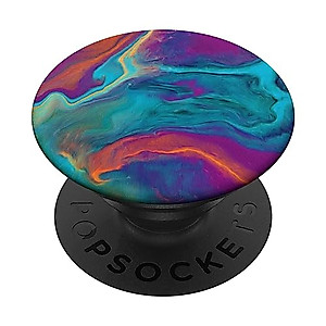 Mixed Watercolor Teal Colorful Pattern Phone Popper PopSockets Standard PopGrip