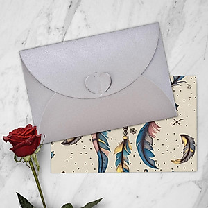 RLDOBOFE Birthday Cards With Envelopes Dream Catcher And Moon Wedding Cards Sympathy Cards Thinking Of You Cards Note Thank You Cards Blank Inside All Occasions Greeting Cards